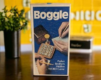 Boggle the 3 Minute Word Game COMPLETE Parker Brothers Boggle Game, Dice Game, Lettered Dice ...