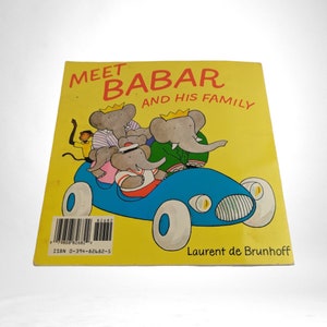 Vintage 1973 meet Babar and His Family Book Laurent De Brunhoff Children's Book Elephant Story ...
