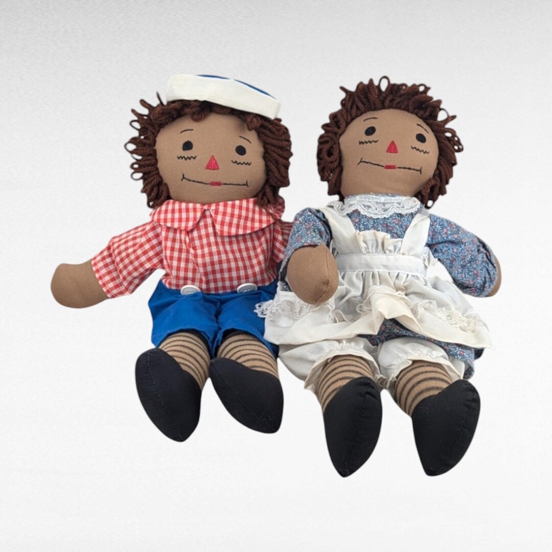 Vintage Raggedy Ann and Andy Dolls Classic Rag Dolls Collectible Dolls ...