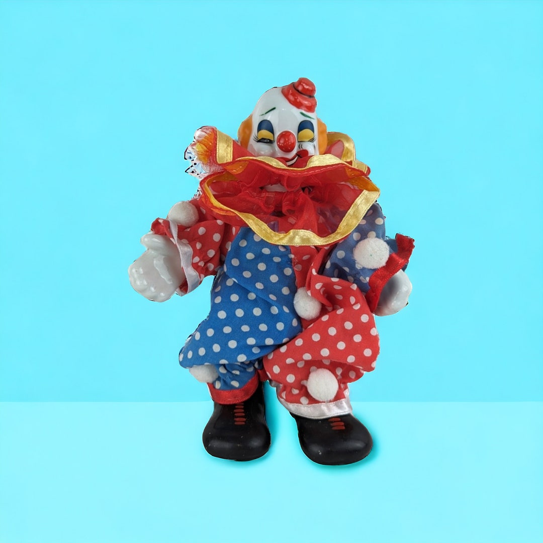 Vintage Winking Ceramic Circus Clown Doll 6 Tall Whimsical Collectible ...