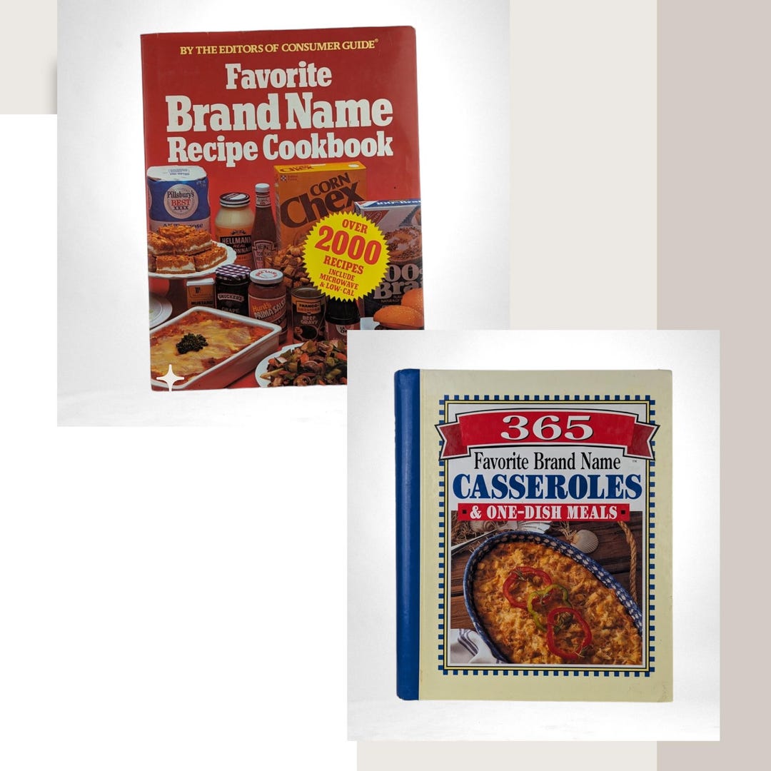 Vintage Favorite Brand Names Cookbook Pair, 1981 Recipe Book, 1996 ...