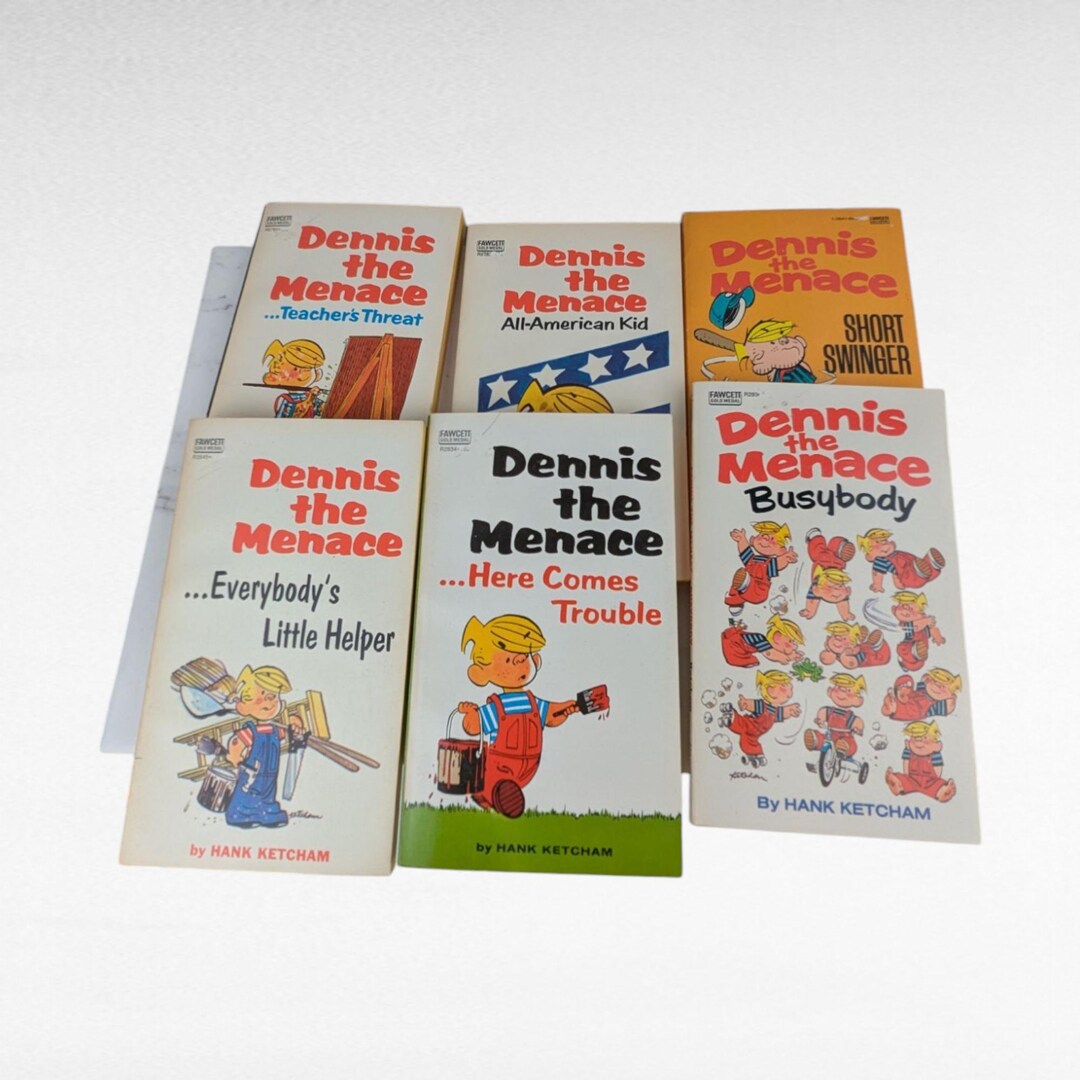 Vintage Dennis the Menace Books, Set of 6 Softcovers, Hank Ketcham ...