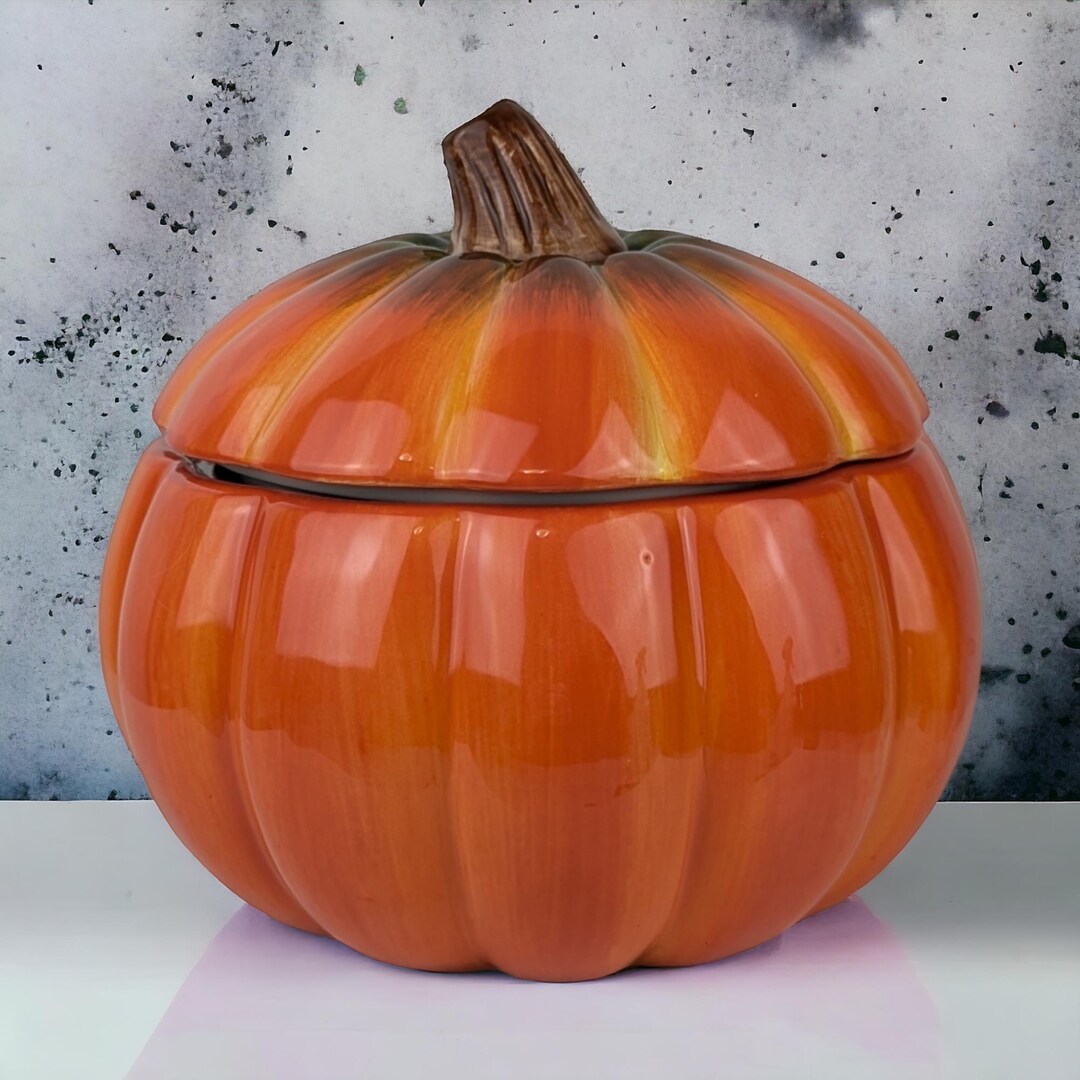 Vintage FTD Covered Ceramic Pumpkin | Fall Decor | Thanksgiving Decor ...