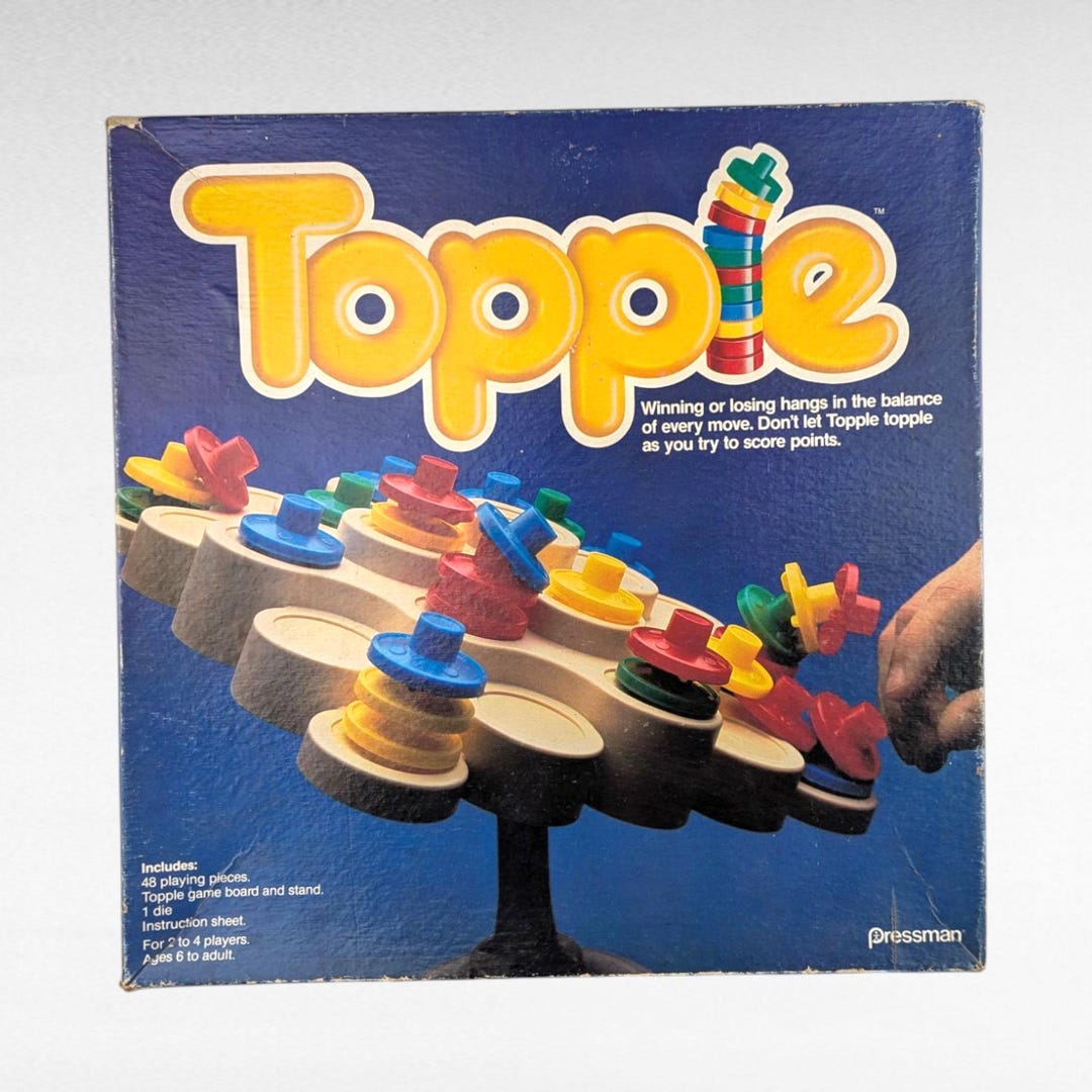 Complete 1984 Pressman Topple Game: Vintage Stacking & Balance ...
