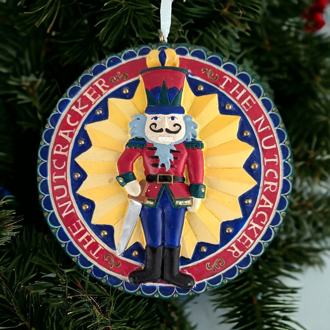 Vintage Hickory Farms Nutcracker Disc Ornament - Etsy