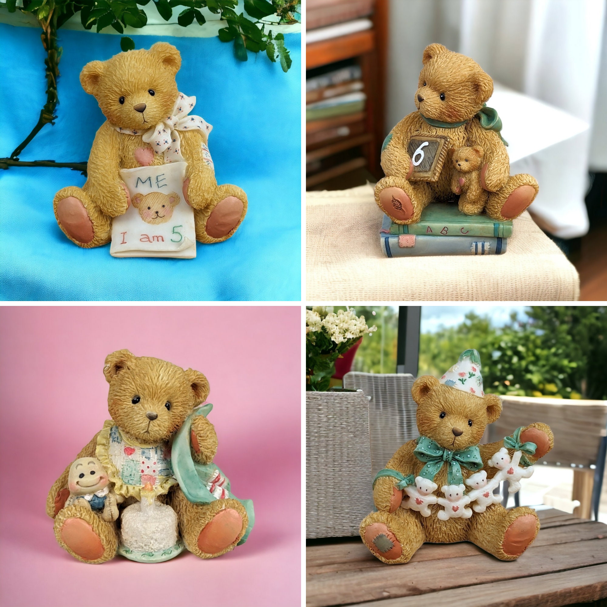 Cherished Teddies Birthday Bear Figurine Your Choice - Etsy