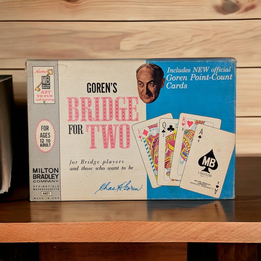 Vintage 1964 Goren's Bridge for Two Game, Milton Bradley, Complete With ...