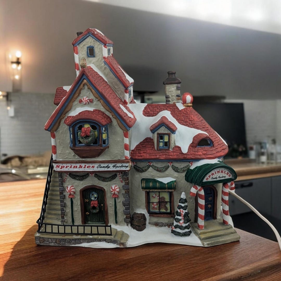 Vintage 2002 St. Nicholas Square Sprinkles Candy Factory Village House ...