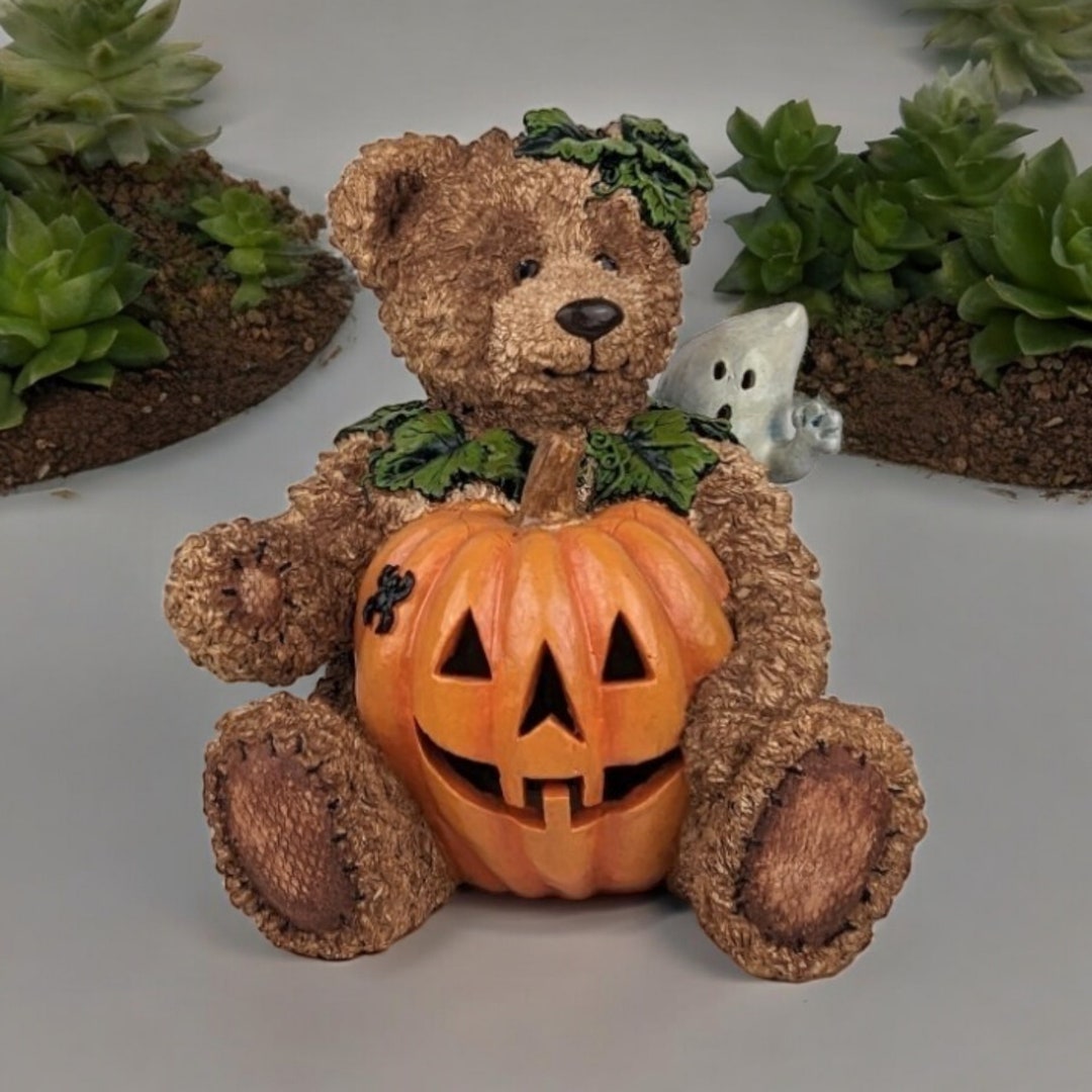 Vintage Halloween Teddy Bear and Ghost Light - Etsy