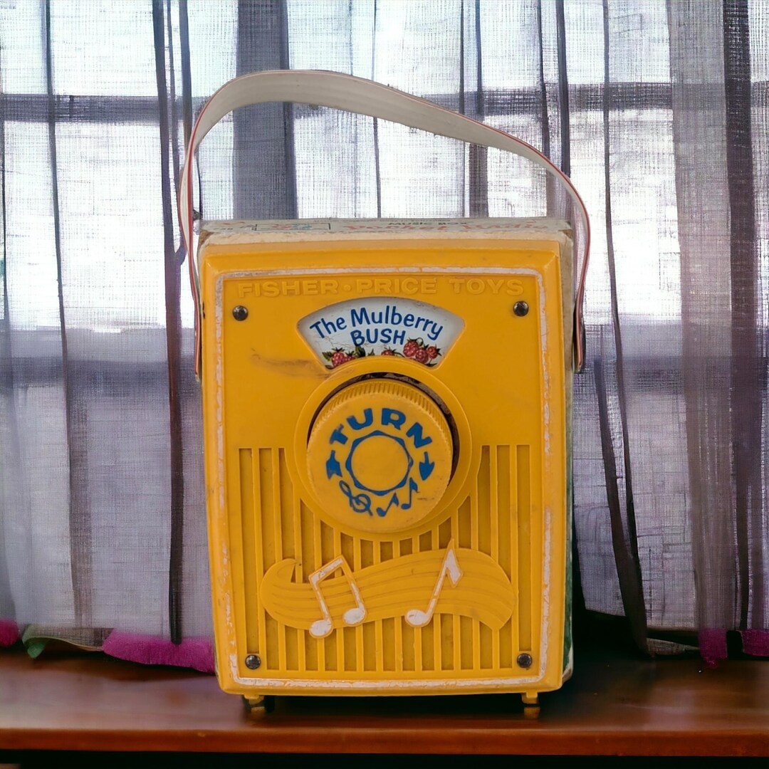 Vintage Fisher-price Mulberry Bush Pocket Radio, Yellow Toy Radio ...