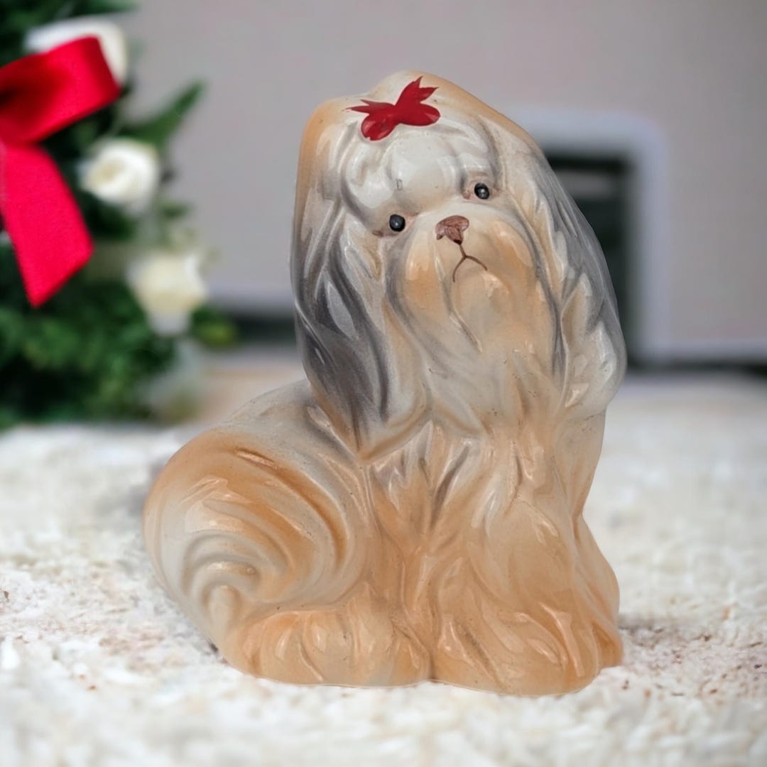 Vintage Ceramic Figural Dog Bank, Collectible Animal Figurine, Home ...