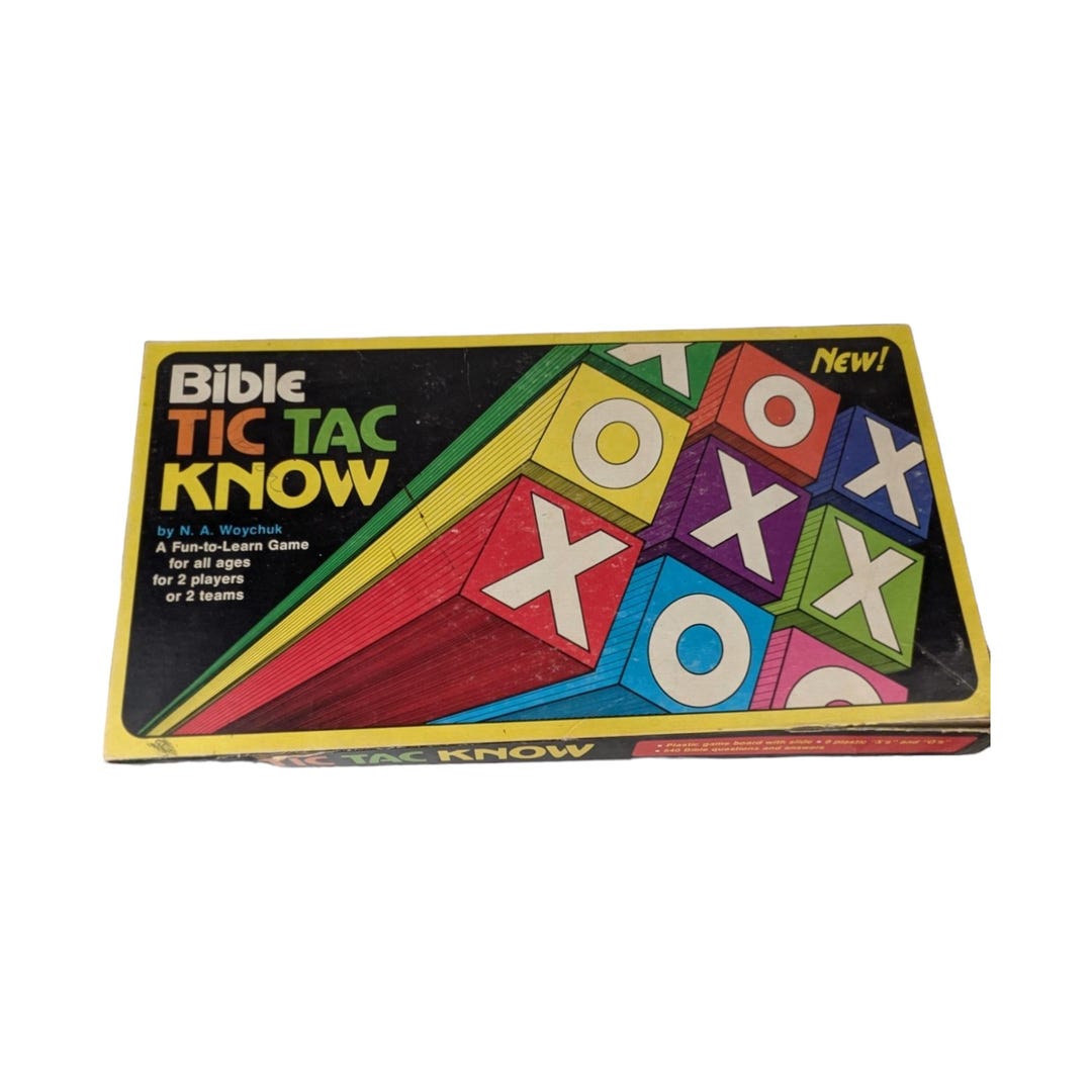 Vintage 1978 Bible Tic Tac Know Game Complete Educational Family Fun ...
