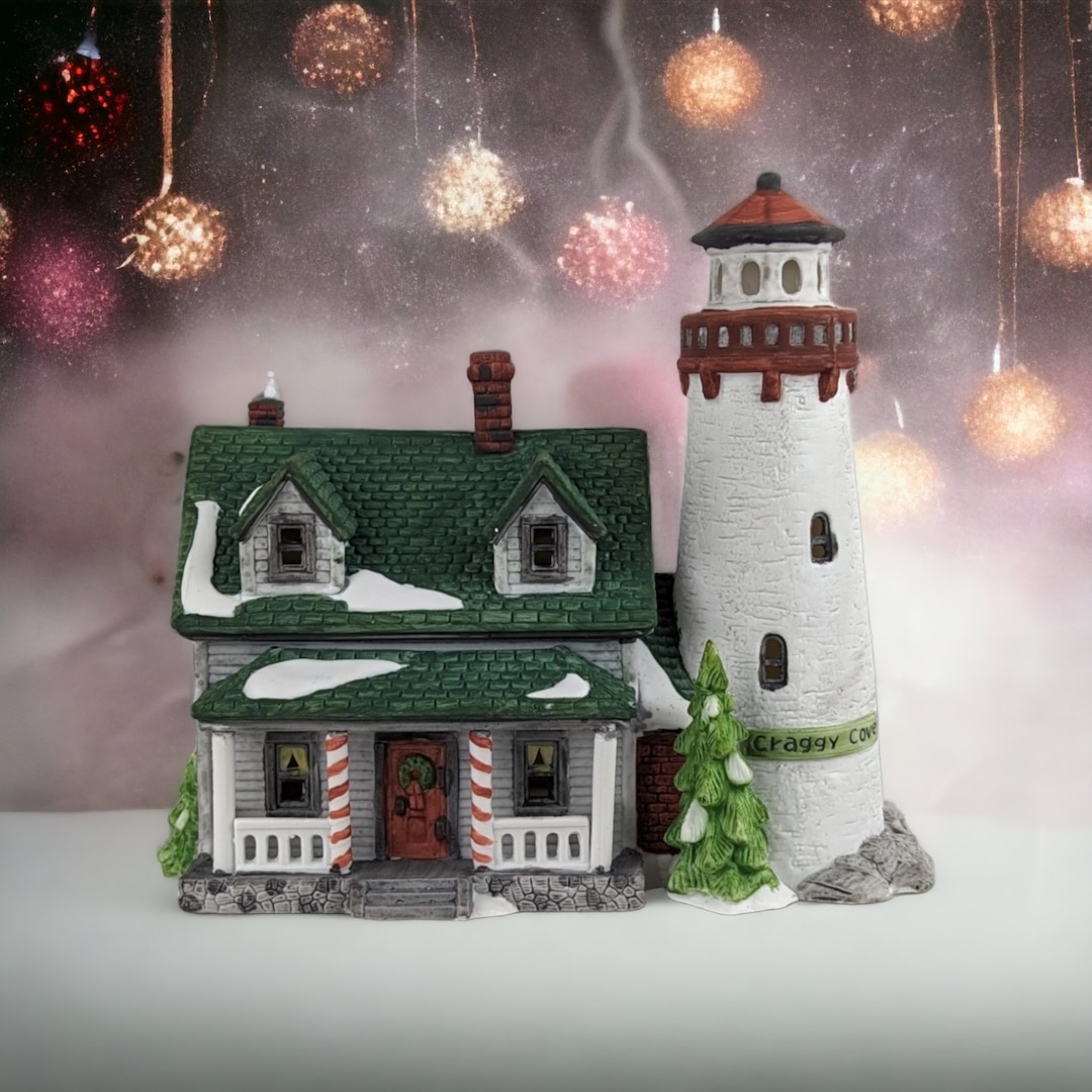 1987 Dept. 56 craggy Cove Lighthouse New England Village - Etsy