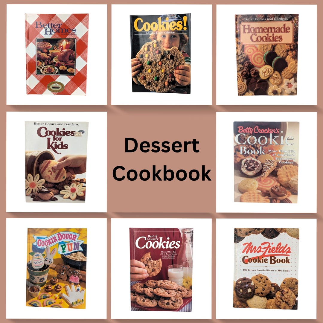 Vintage Dessert Recipe Books: Your Choice of 80s and 90s Baking ...