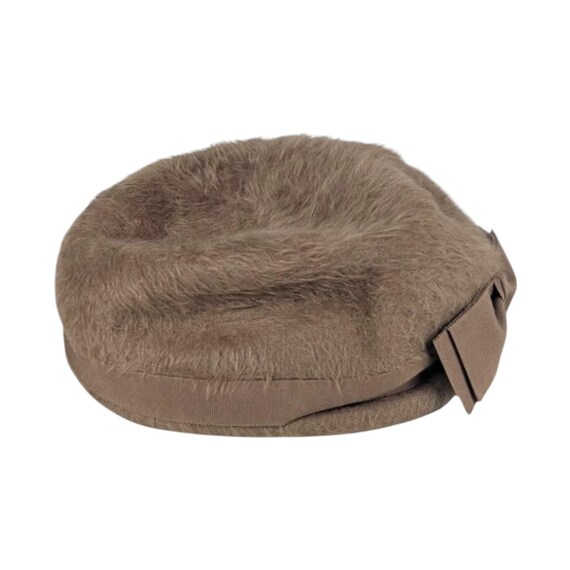 1960s Taupe Fur Felt Pillbox Hat: Vintage BelMar Bow … - Gem