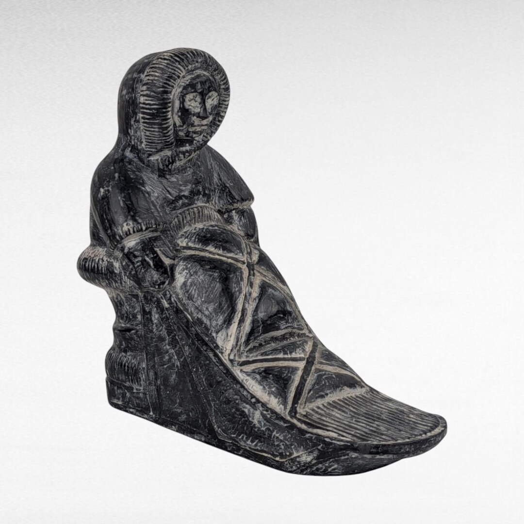 Vintage A. Wolf Original Eskimo Stone and Marble Sculpture | Inuit Art ...