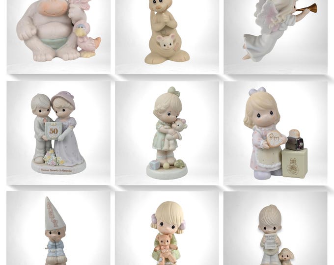 Precious Moments Miniature Porcelain Trinket Box Heart Shaped july Ruby ...