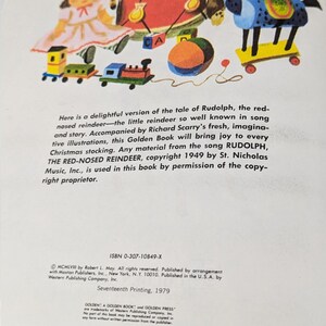 Vintage 1979 Rudolph the Red-nosed Reindeer Hardcover Richard Scarry ...