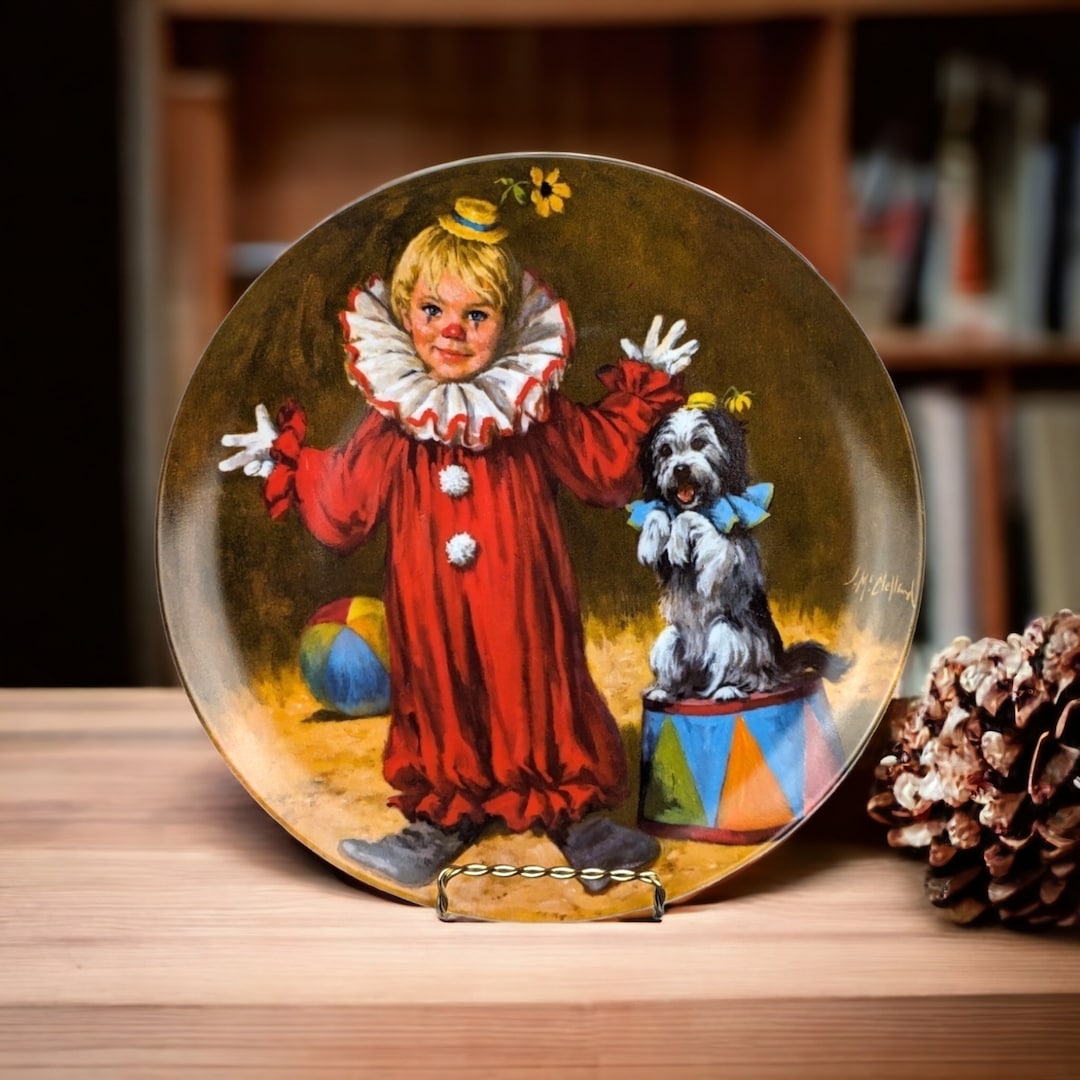 1983 Reco 'tommy the Clown' Collector Plate: Nostalgic - Etsy