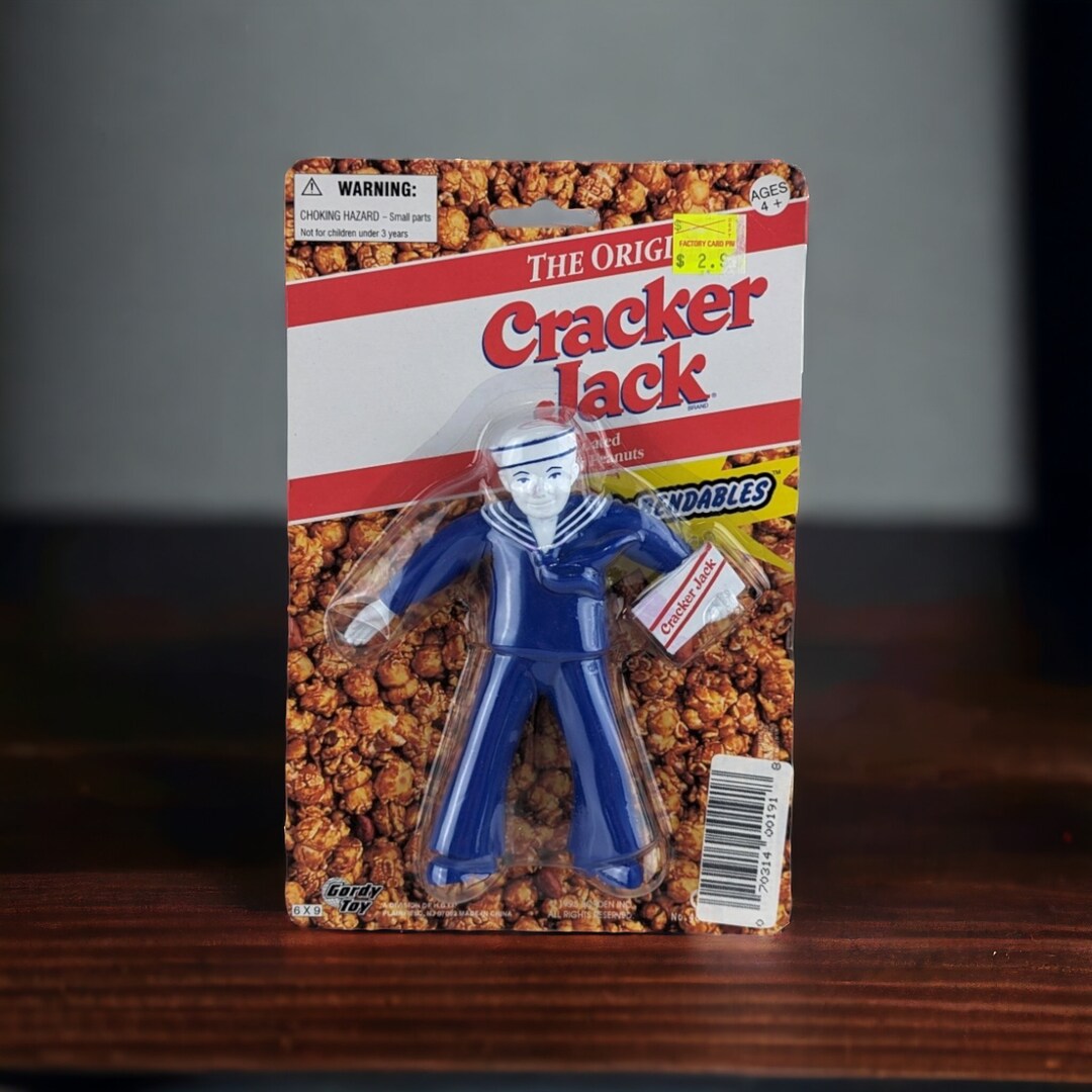 Vintage 1995 Borden Cracker Jack Bendable Toy Sealed in Package 5.5 Tall Collectible Cracker ...