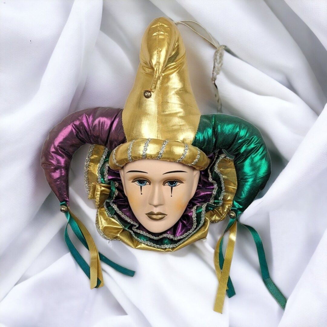 Vintage Porcelain Jester Wall Hanging - Etsy