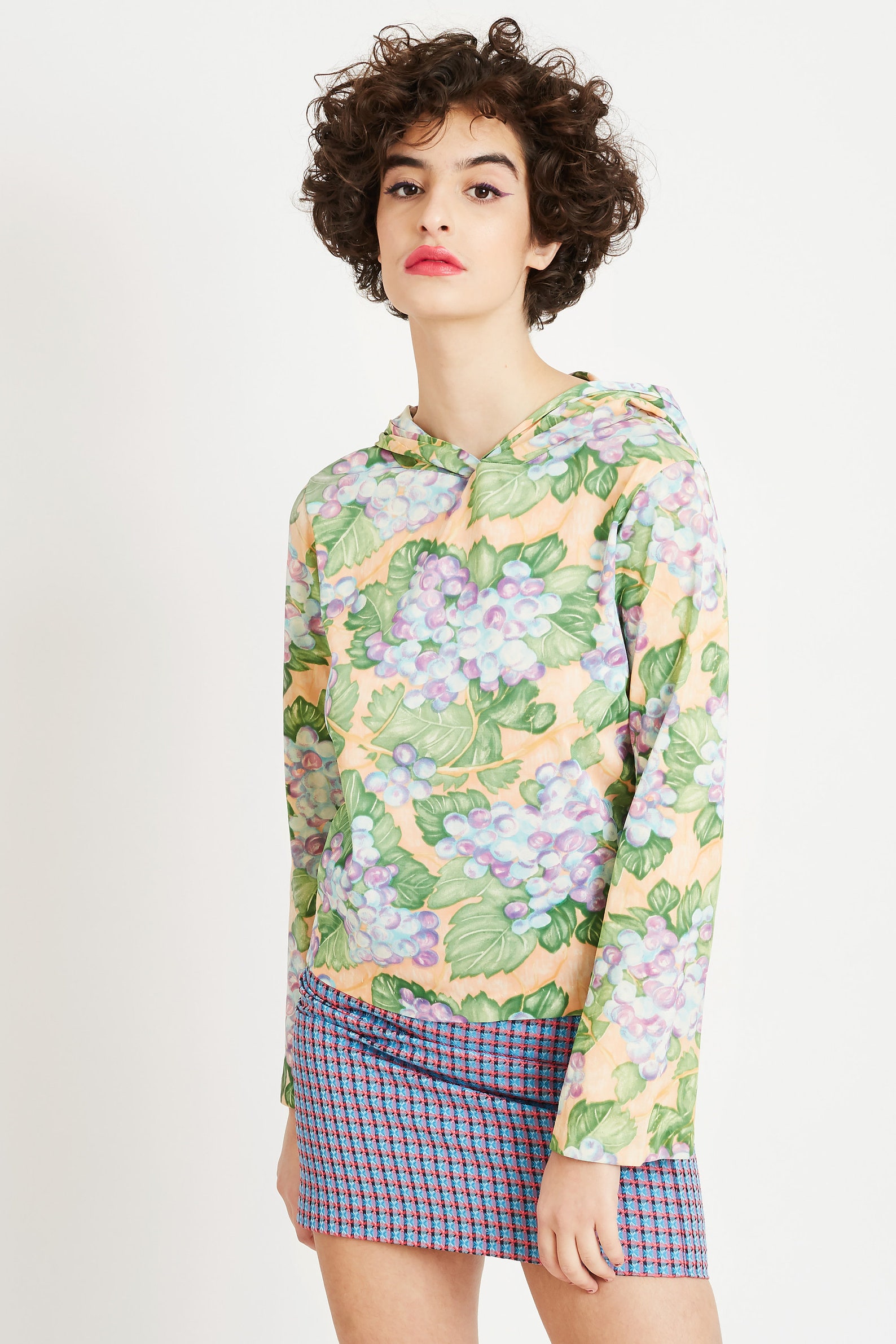 Grapes and Leaves Cropped Pullover Hoodie - Etsy