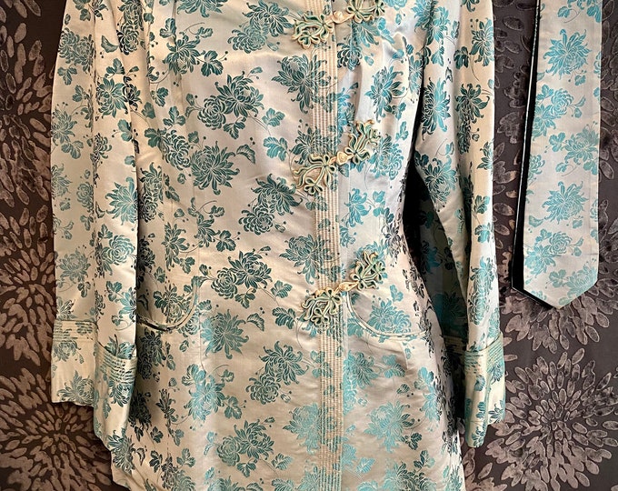 1940's Silk Brocade Mandarin Jacket - Etsy