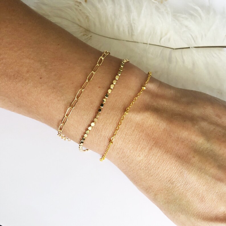 Everyday Stacking Chain Bracelet / Gold Chain Bracelet / - Etsy