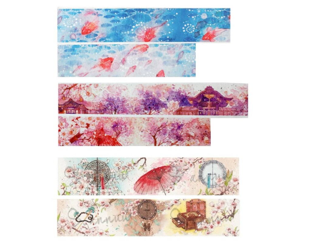 Watercolor Washi Sample Washi Tape Sample Set Stationary Washi Paper ...
