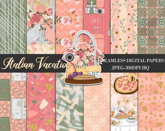 Italy Digital Paper - Etsy