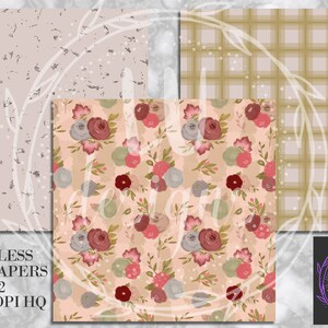 Tea Time Digital Papers Tea Party Backgrounds Strawberry Scrapbook ...