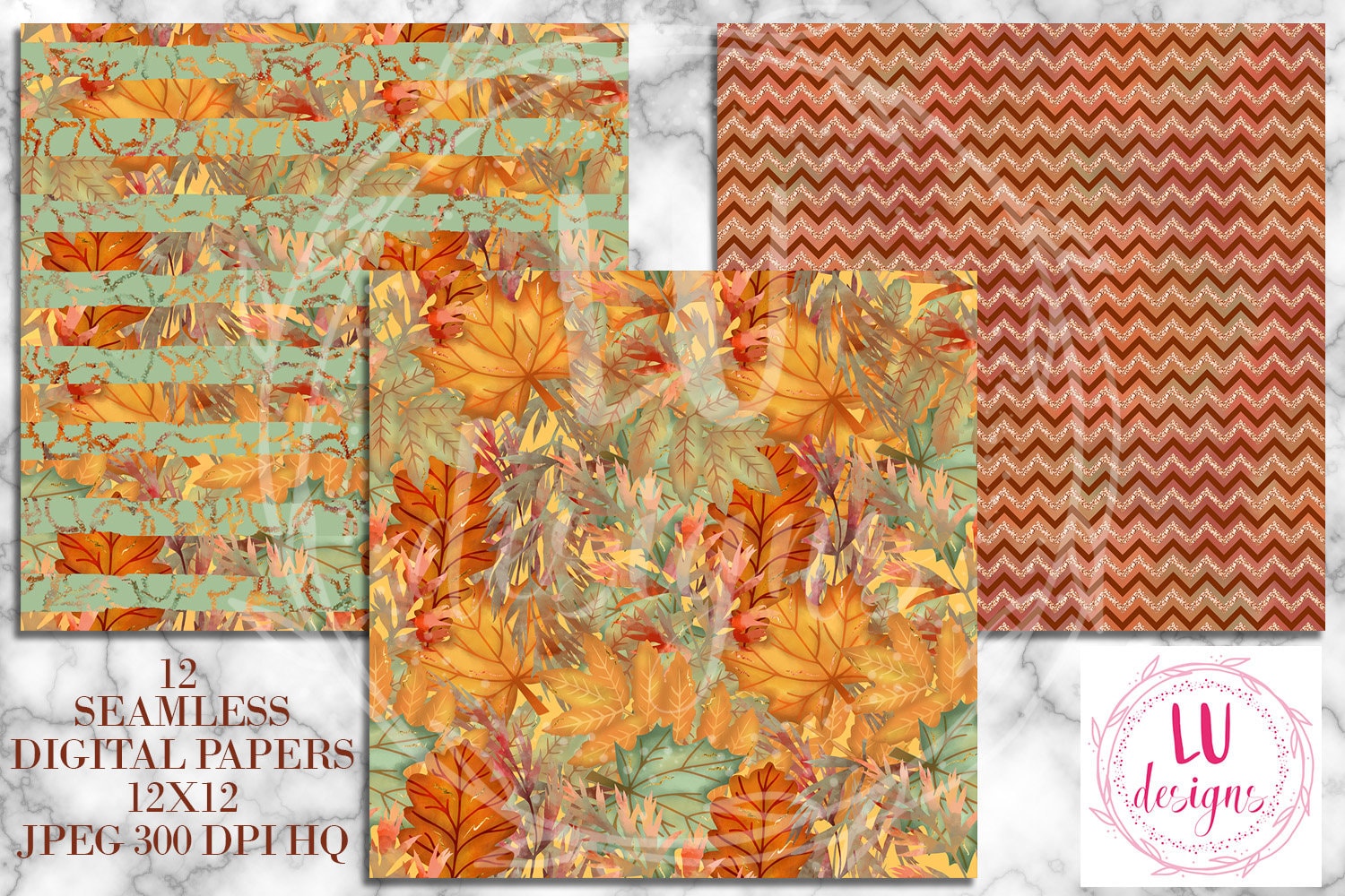 Fall Digital Papers, Autumn Scrapbook Paper, Fall Planner Backgrounds ...