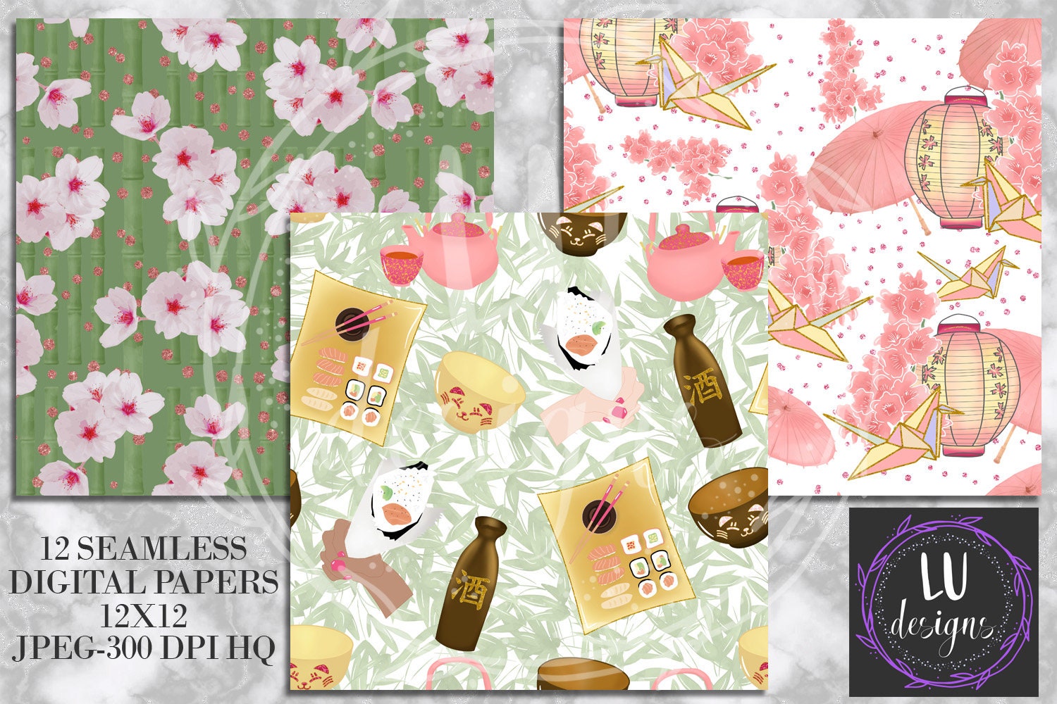 Japón Digital Papers Asia Scrapbook Paper Glam Planner Fondo - Etsy España