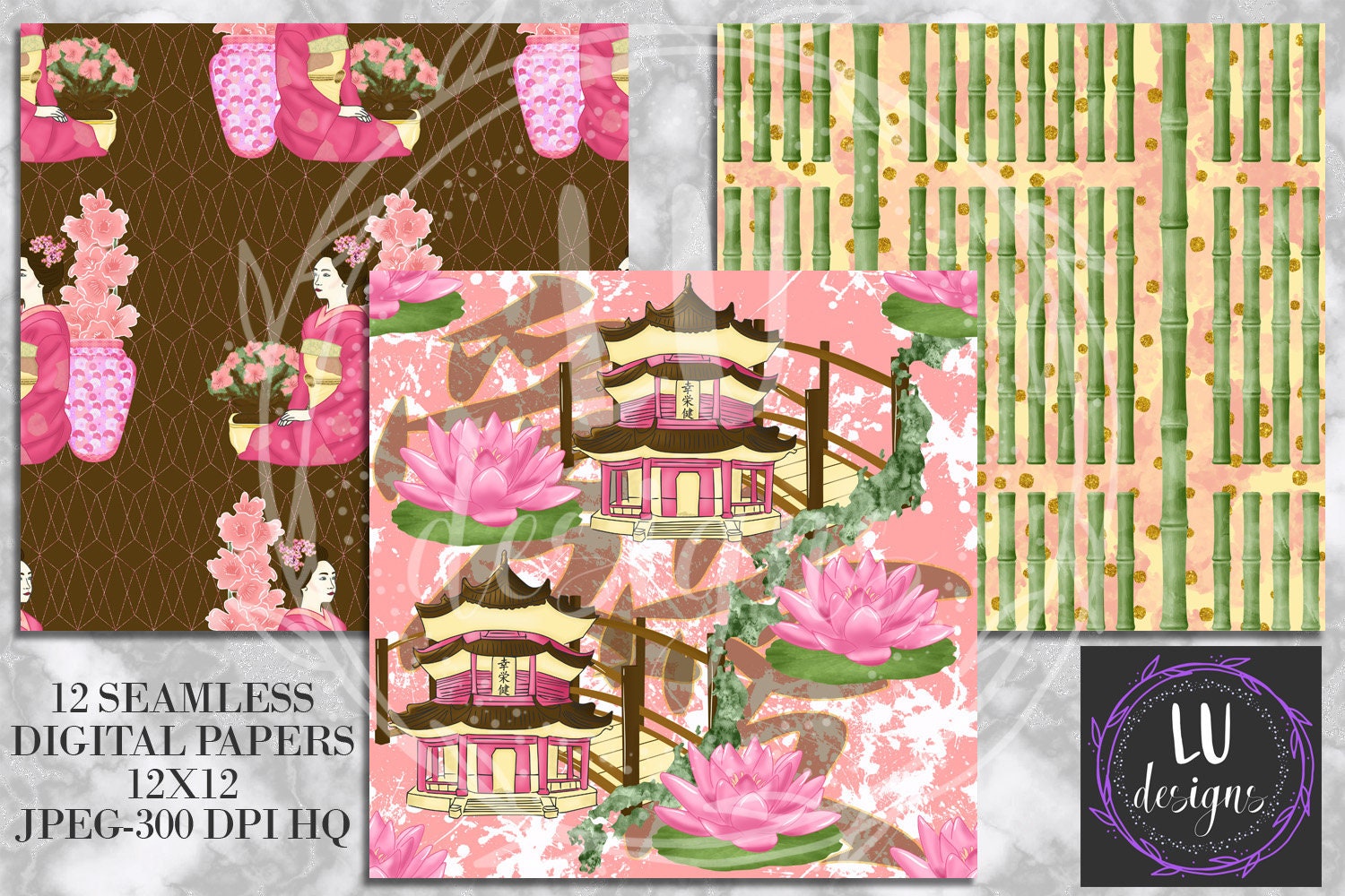 Japón Digital Papers Asia Scrapbook Paper Glam Planner Fondo - Etsy España