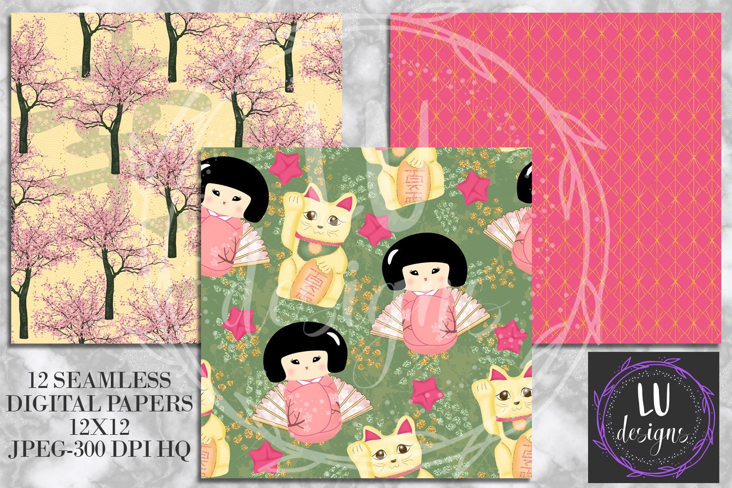 Japón Digital Papers Asia Scrapbook Paper Glam Planner Fondo - Etsy España