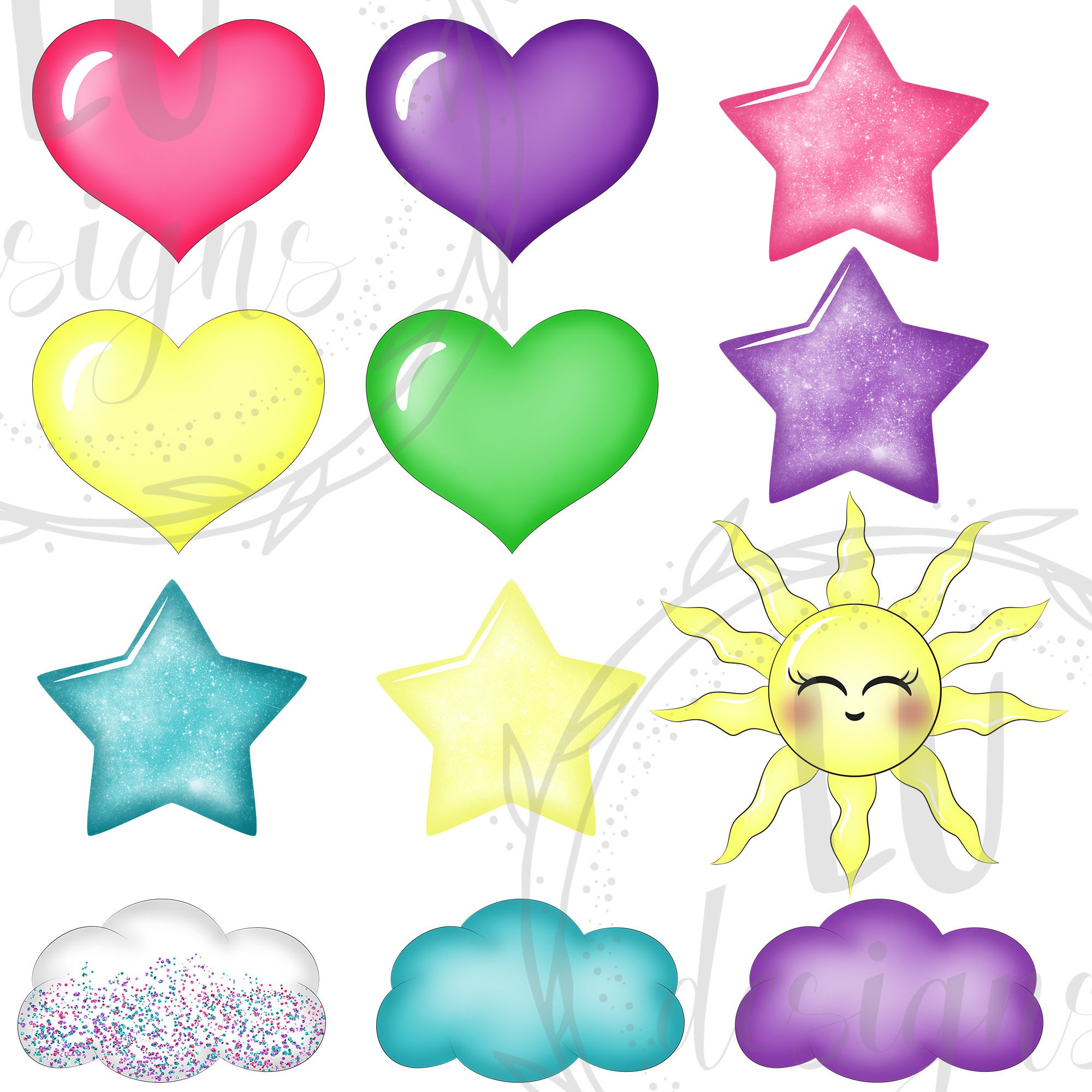 Rainbow Bears Clipart Lovely Bears Clipart Teddy Bears Planner - Etsy
