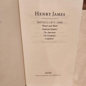 Henry James Library of America Hardcover: Collectible First Edition - Etsy