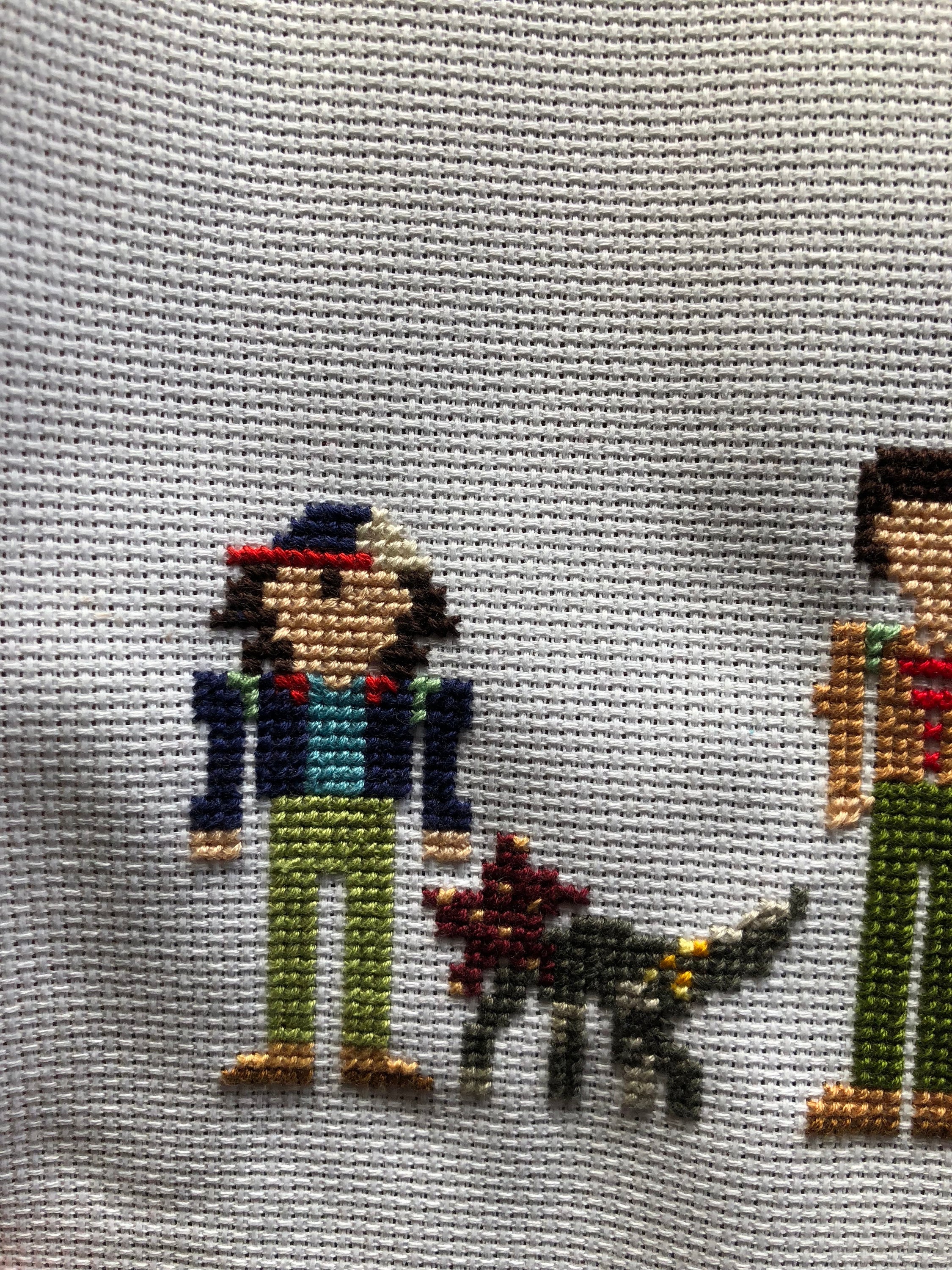Dustin & Dart Stranger Things Cross Stitch Pattern easy - Etsy