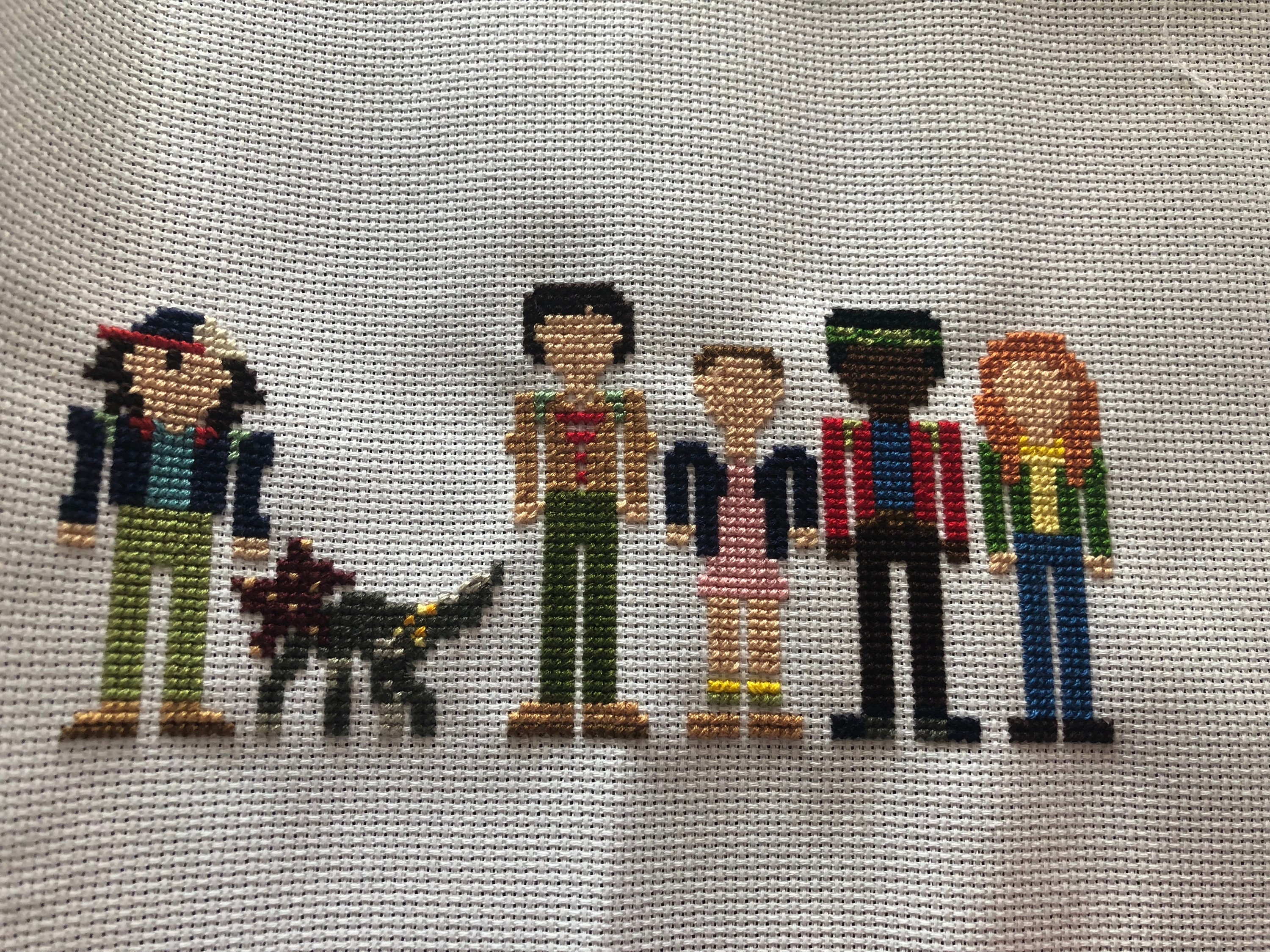 Dustin & Dart Stranger Things Cross Stitch Pattern easy - Etsy