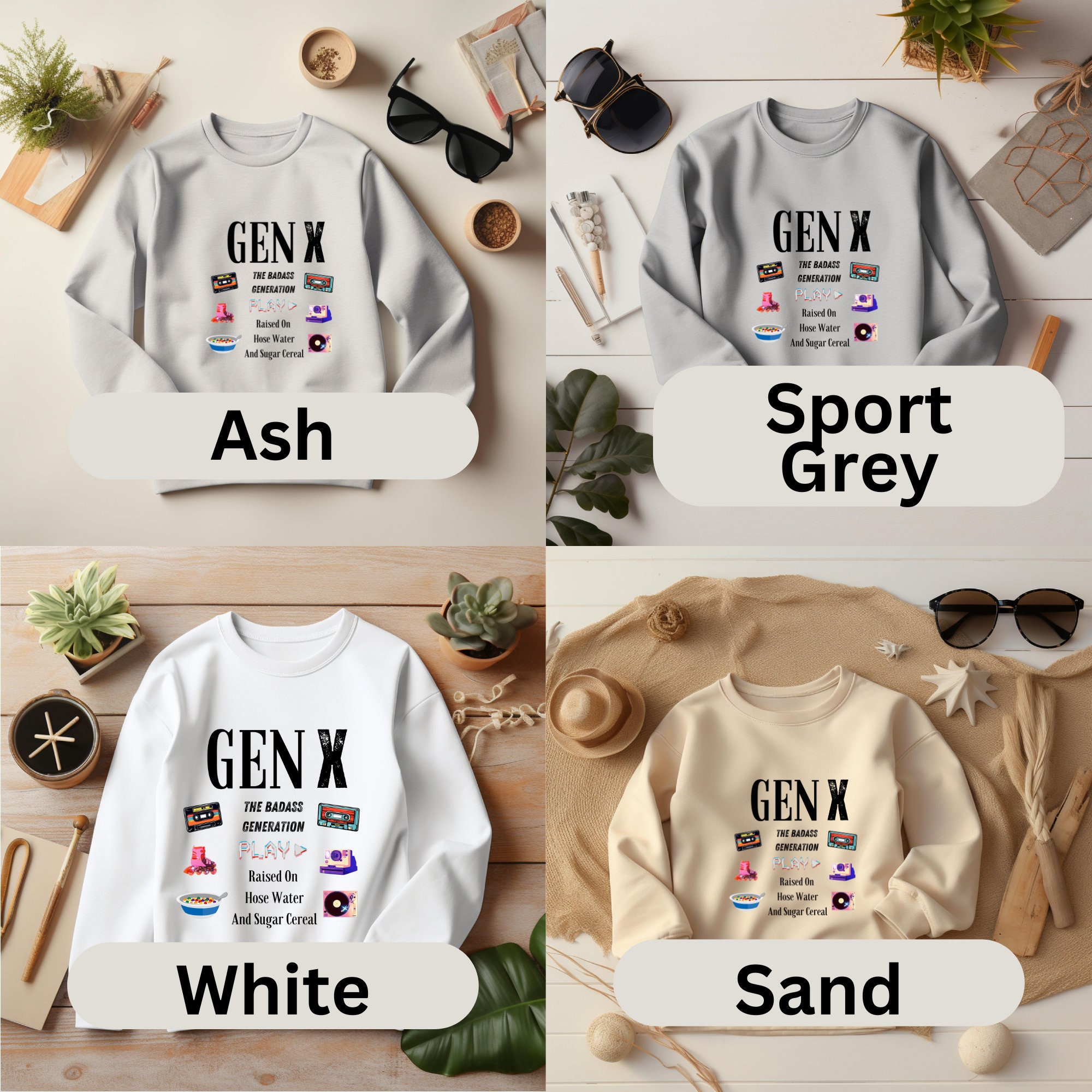 Retro Generation X Sweatshirt Vintage Gen X Apparel Nostalgic 90s Style ...