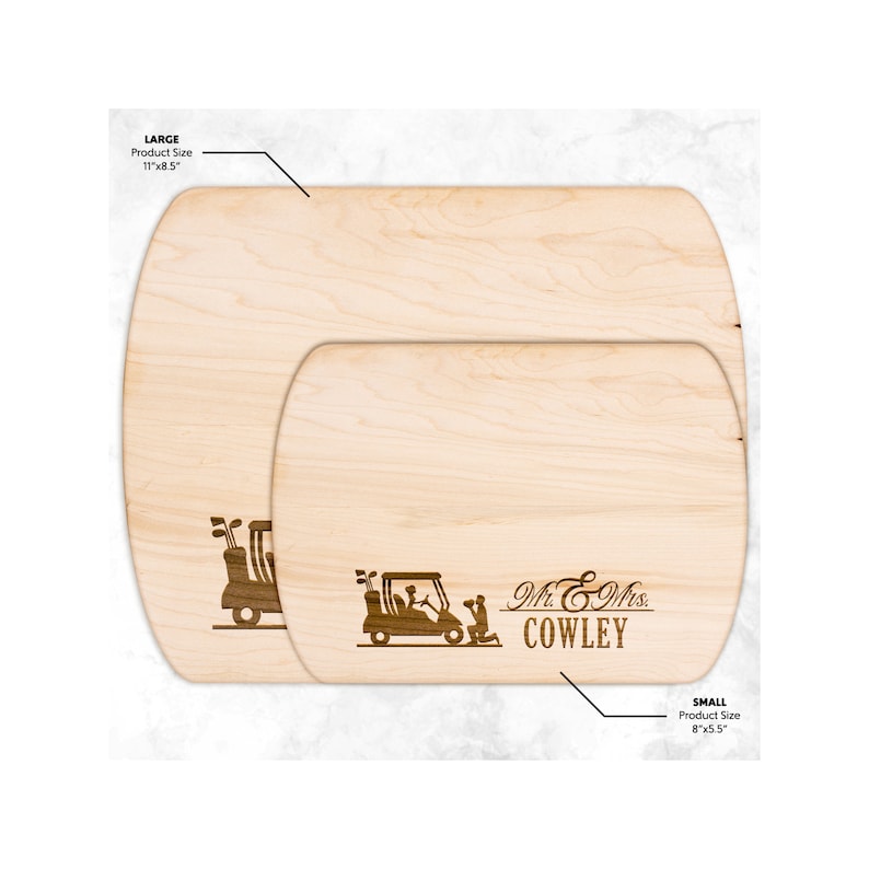 Golf Wedding Gift for Couple, Cutting Board for Groom and Bride ...