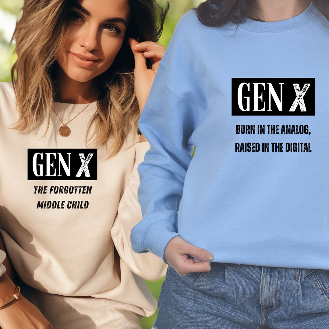 Vintage Gen X Apparel Retro Generation X Sweatshirt Nostalgic 90s Style ...