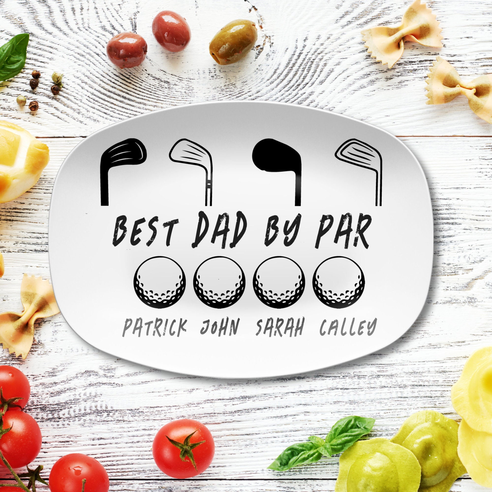 Personalized Golf Best Dad by Par Platter, Gift for Golfers, Custom ...