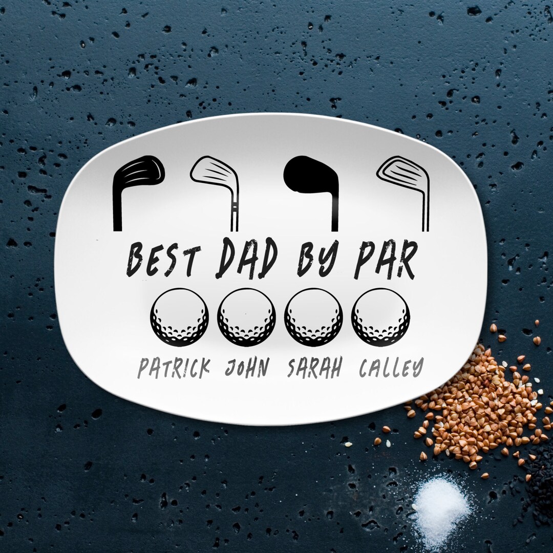 Personalized Golf Best Dad by Par Platter, Gift for Golfers, Custom ...
