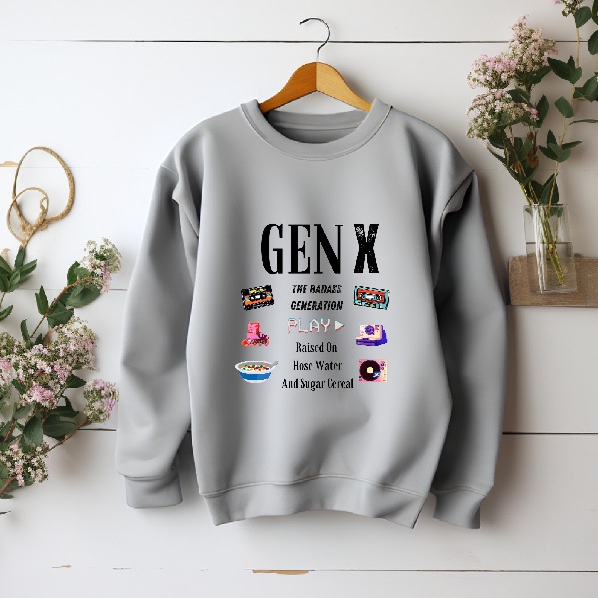 Retro Generation X Sweatshirt Vintage Gen X Apparel Nostalgic 90s Style ...
