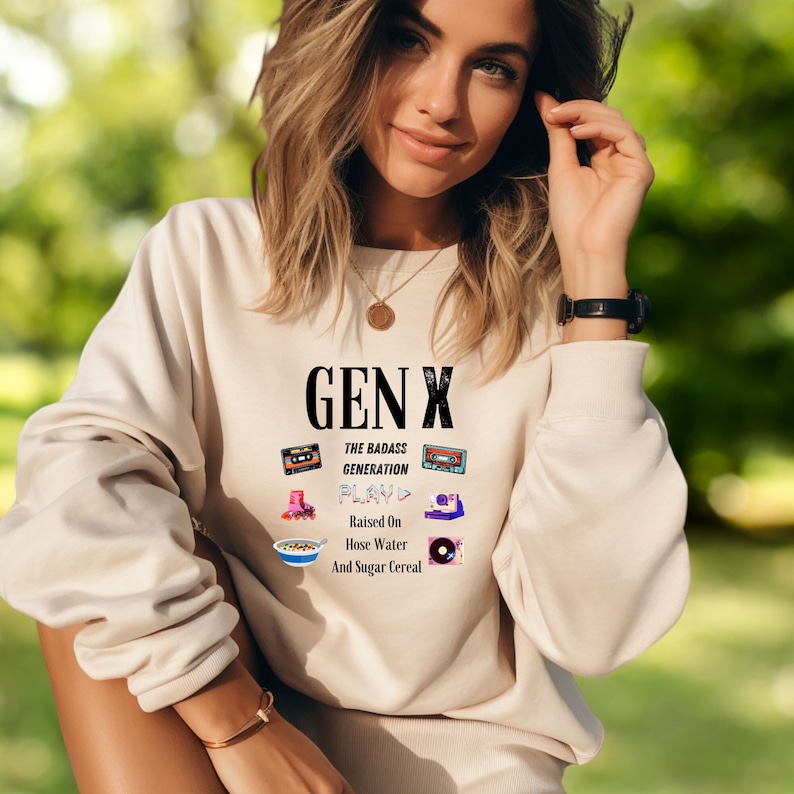 Retro Generation X Sweatshirt Vintage Gen X Apparel Nostalgic 90s Style ...