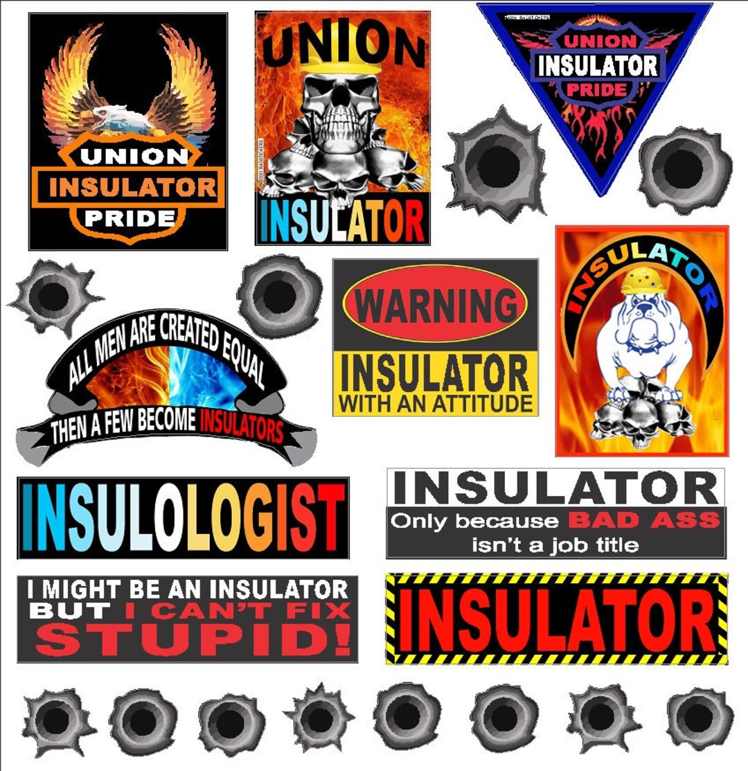 Hard Hat Stickers, Insulator Stickers, Sticker Sheet, Stickers, - Etsy