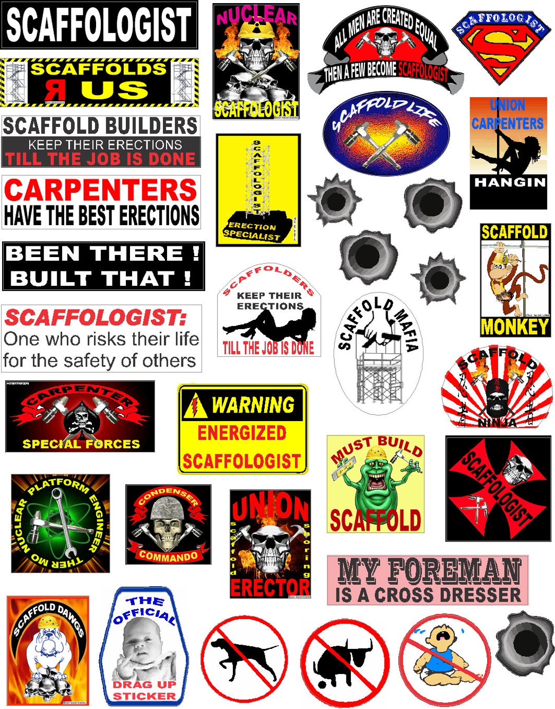 Hard Hat Stickers, SCAFFOLD BUILDER, 34 Sticker Super Value Pack - Etsy