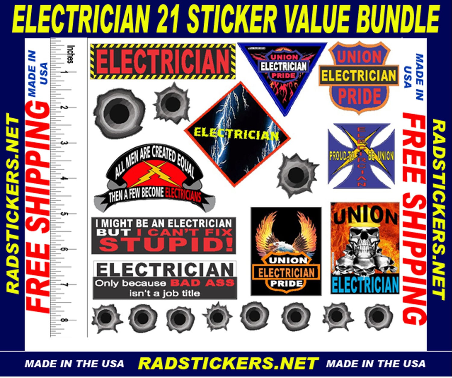 Hard Hat Stickers Electrician