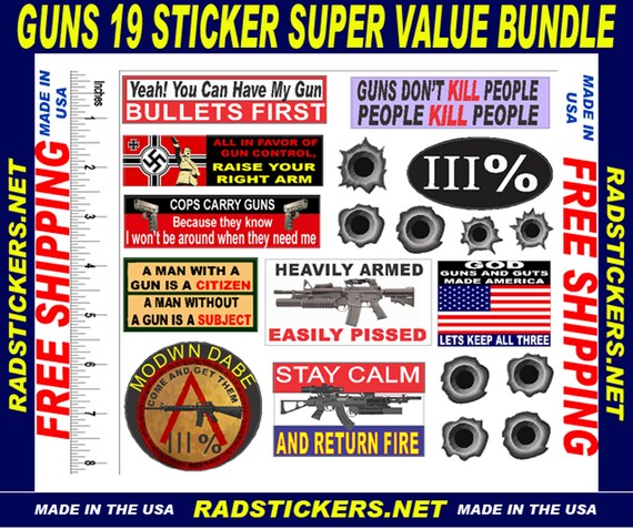 Hard Hat Stickers Gun Stickers Pack of 10 Best Sellers Plus | Etsy